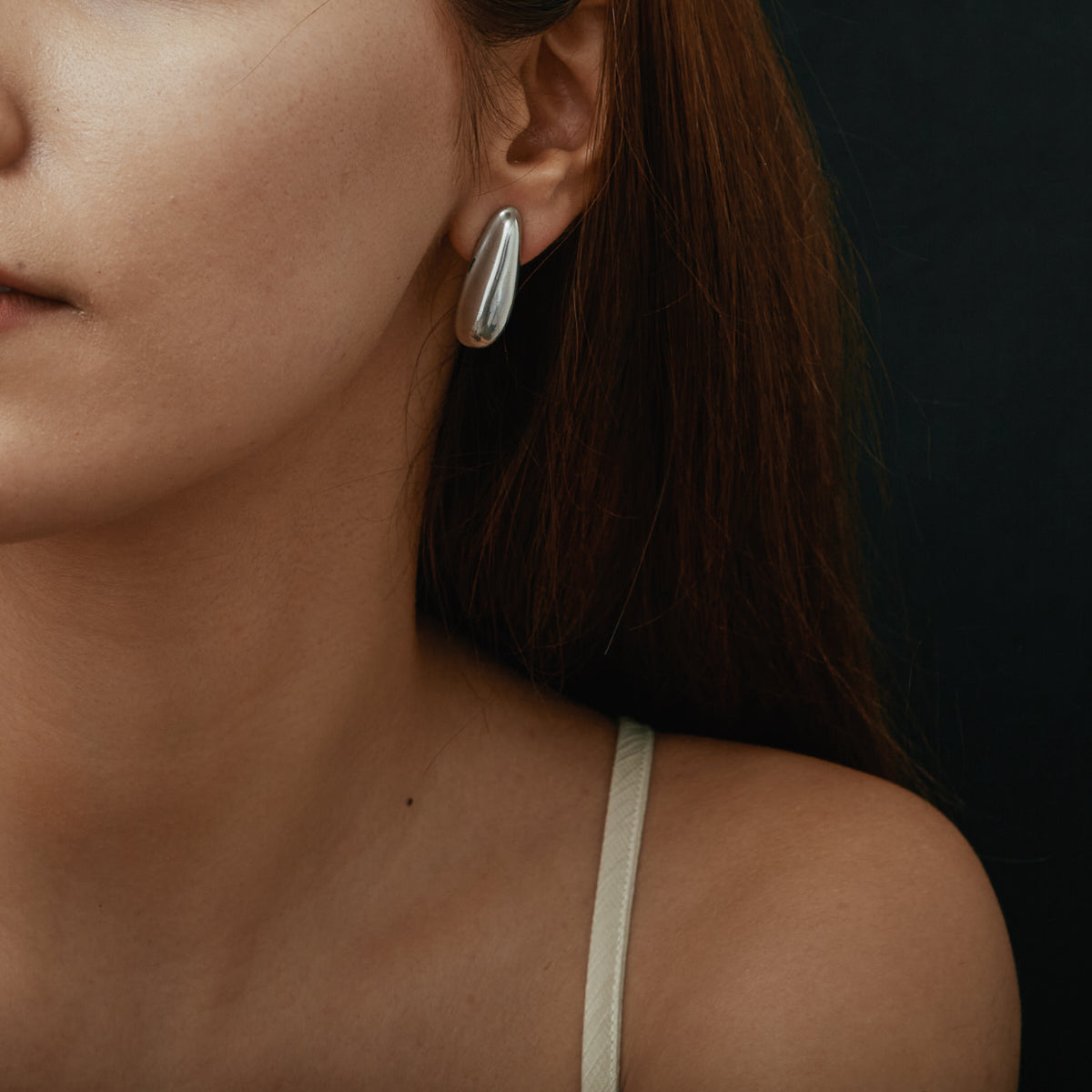 Linda Sculpted Silver Drop-Down Earrings | Ben-Amun Jewelry