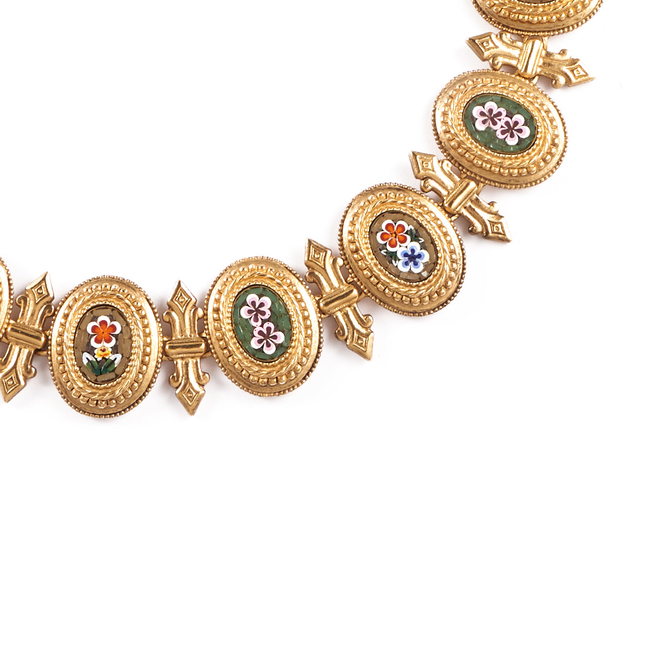Isabetta Gold Bracelet w/ Flower Mosaics | Ben-Amun Jewelry